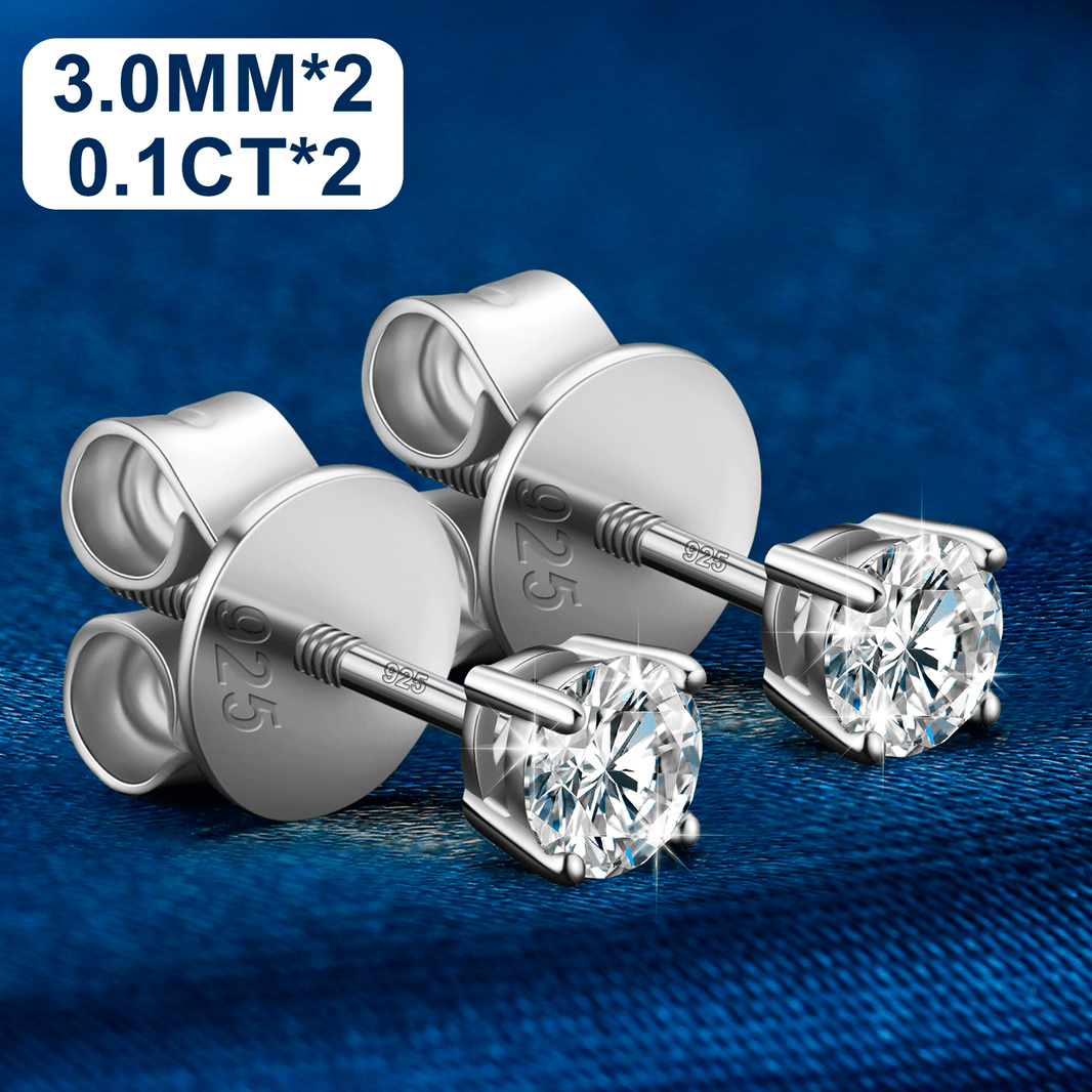 ARETES DE MOISSANITA PARA HOMBRES - Lion Luxury